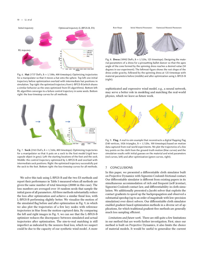 DiffCloth: Differentiable Cloth Simulation with Dry Frictional Contact | DeepAI