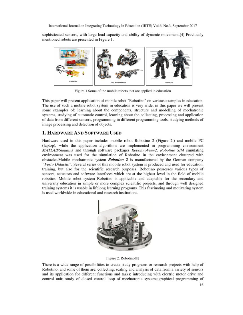 Different Applications of Mobile Robots in Education | DeepAI