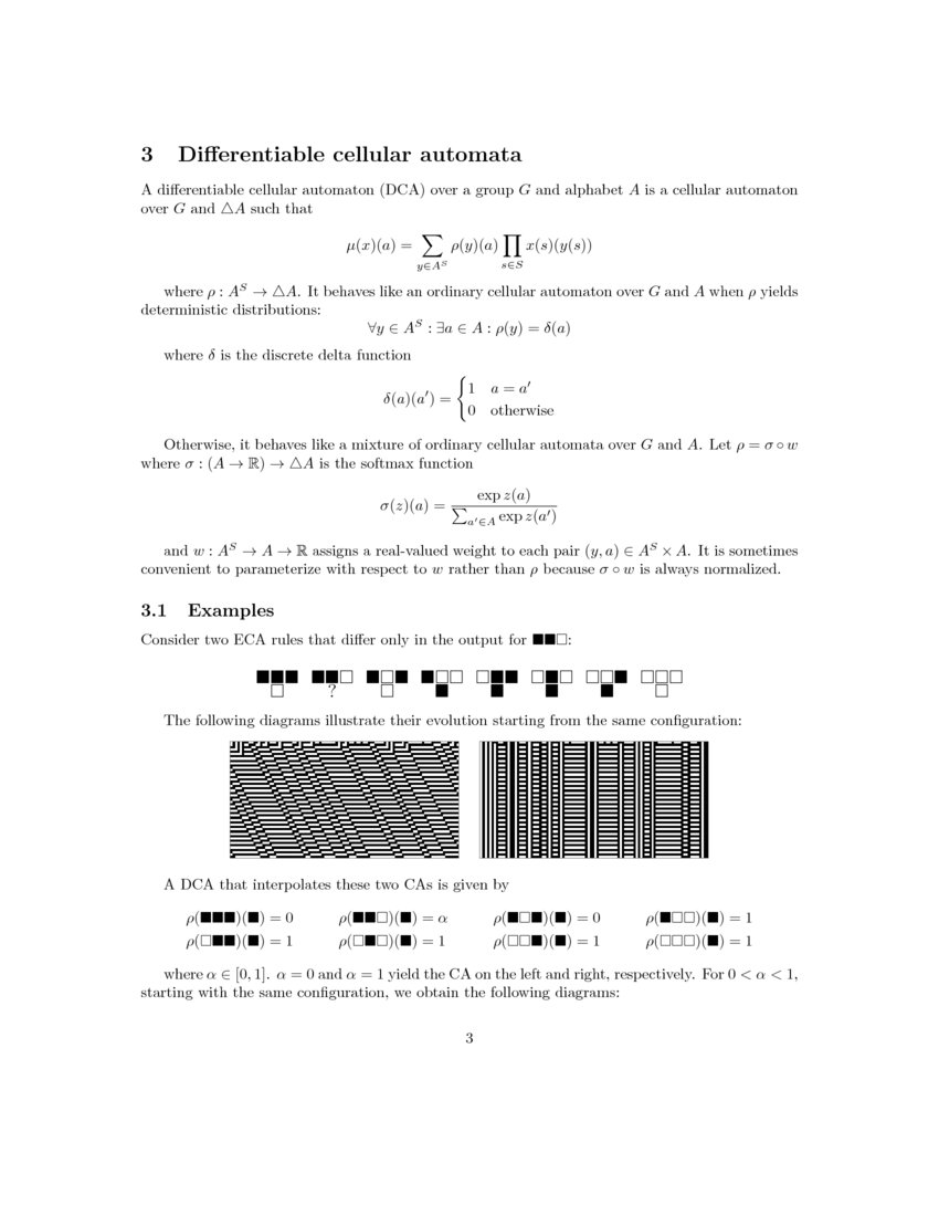 Differentiable cellular automata | DeepAI