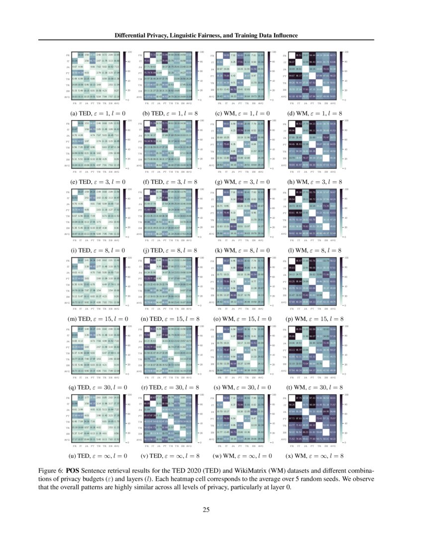 Differential Privacy, Linguistic Fairness, and Training Data Influence ...