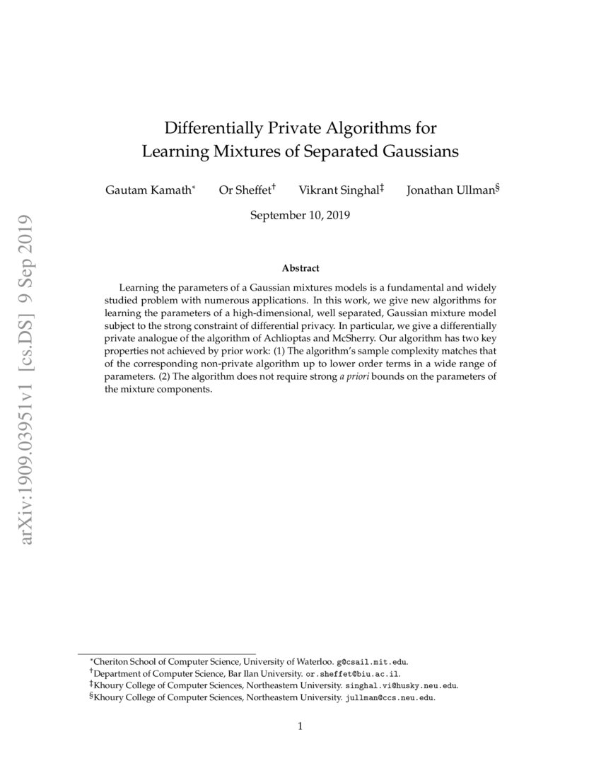 Differentially Private Algorithms For Learning Mixtures Of Separated