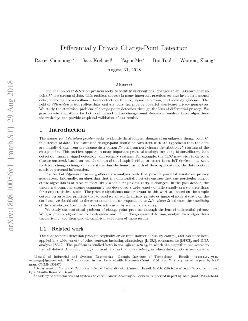 Differentially Private Change-Point Detection | DeepAI