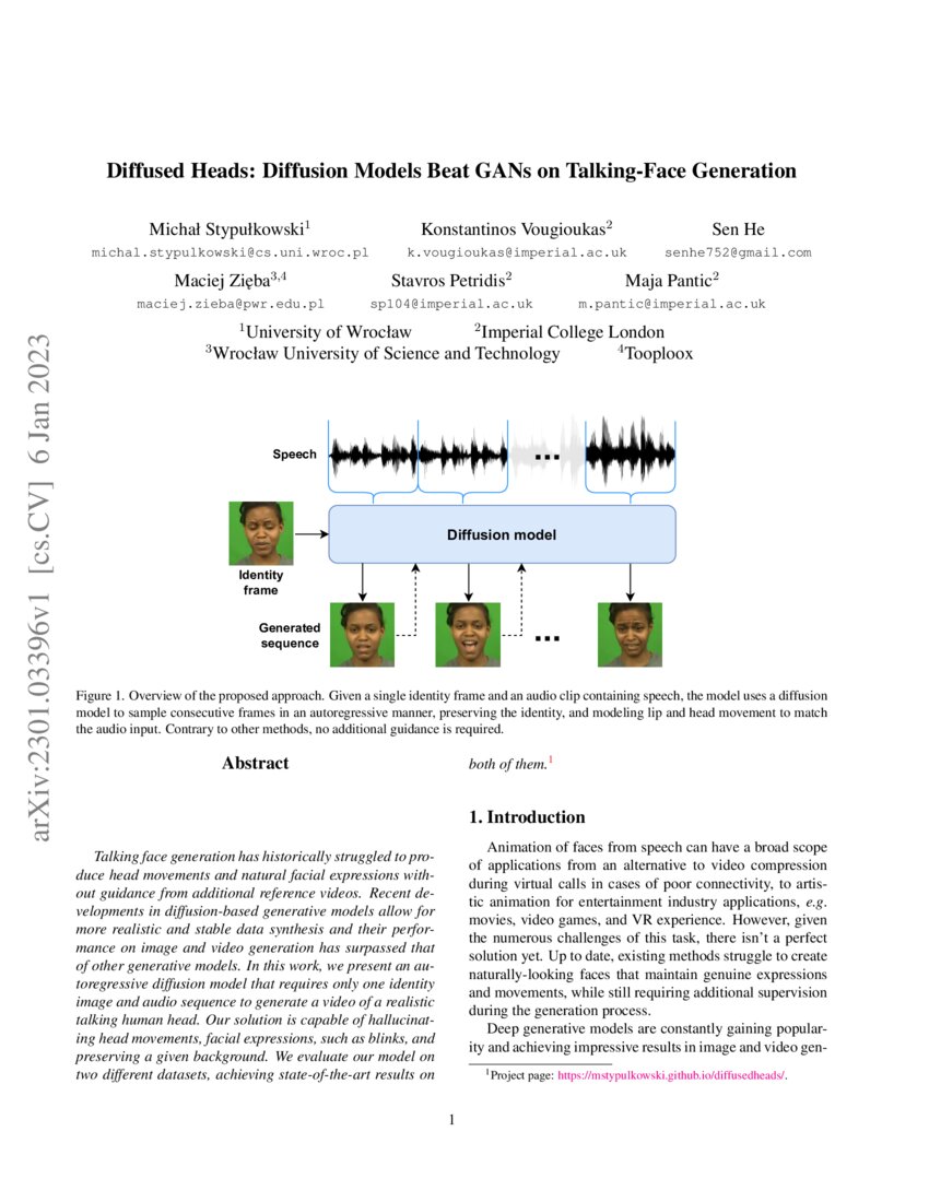 Diffused Heads: Diffusion Models Beat GANs on Talking-Face Generation ... Diffused Heads: Diffusion Models Beat GANs on Talking-Face Generation ...