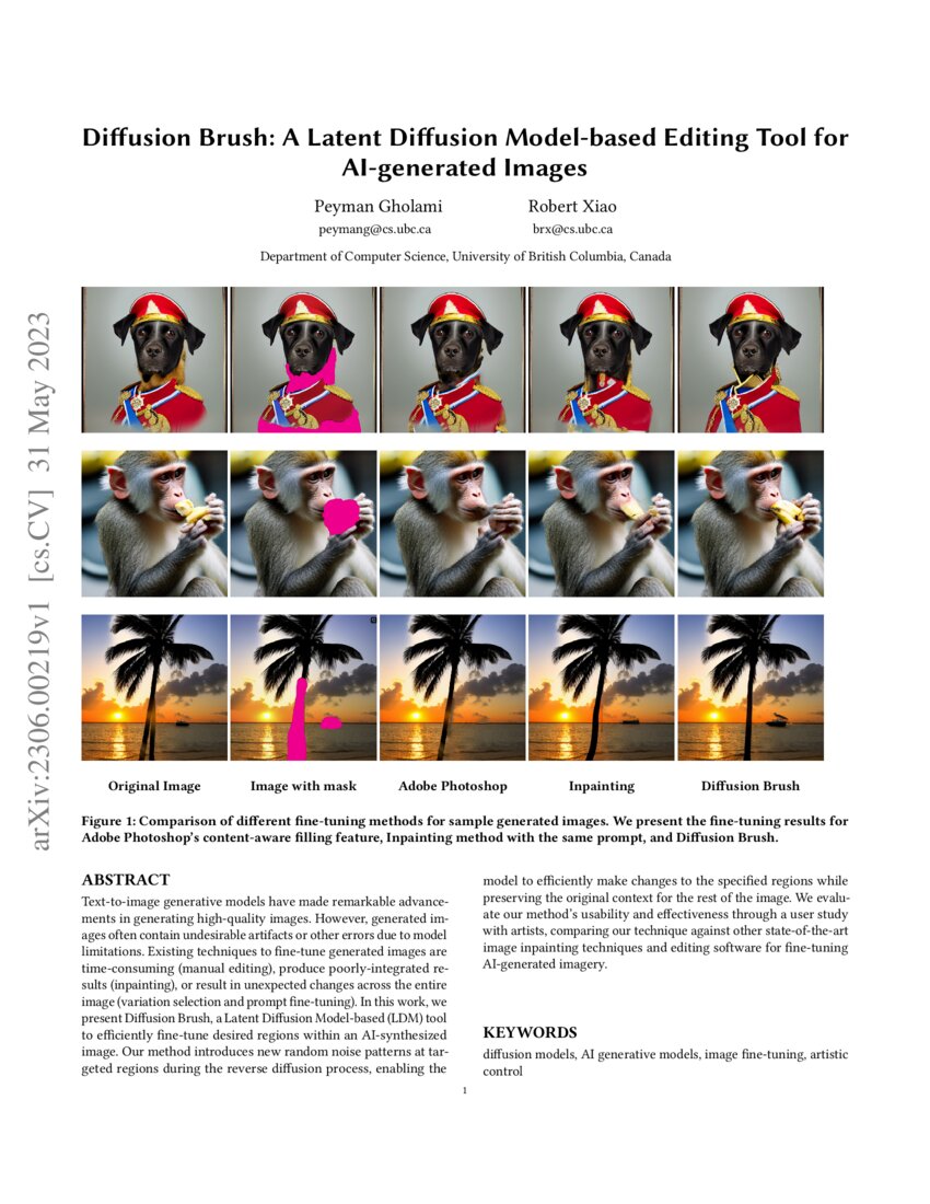 Diffusion Brush: A Latent Diffusion Model-based Editing Tool for AI-generated Images | DeepAI