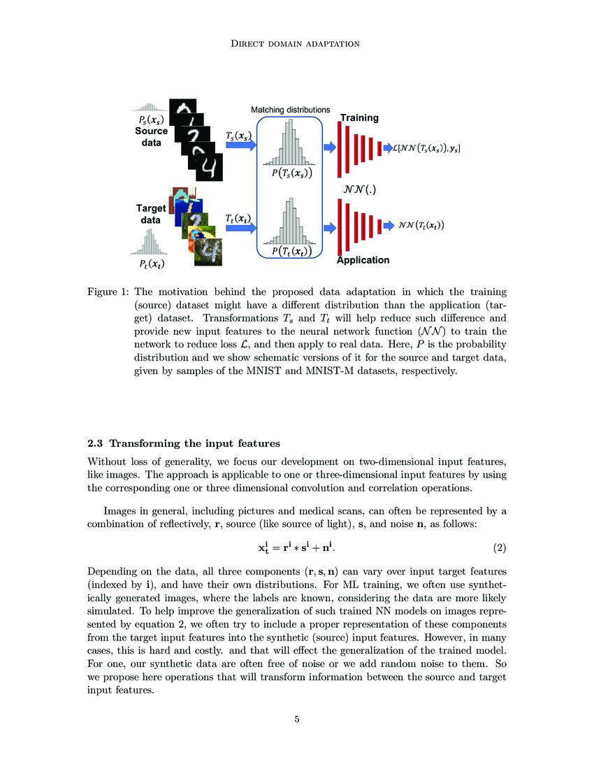 Direct domain adaptation through reciprocal linear transformations | DeepAI