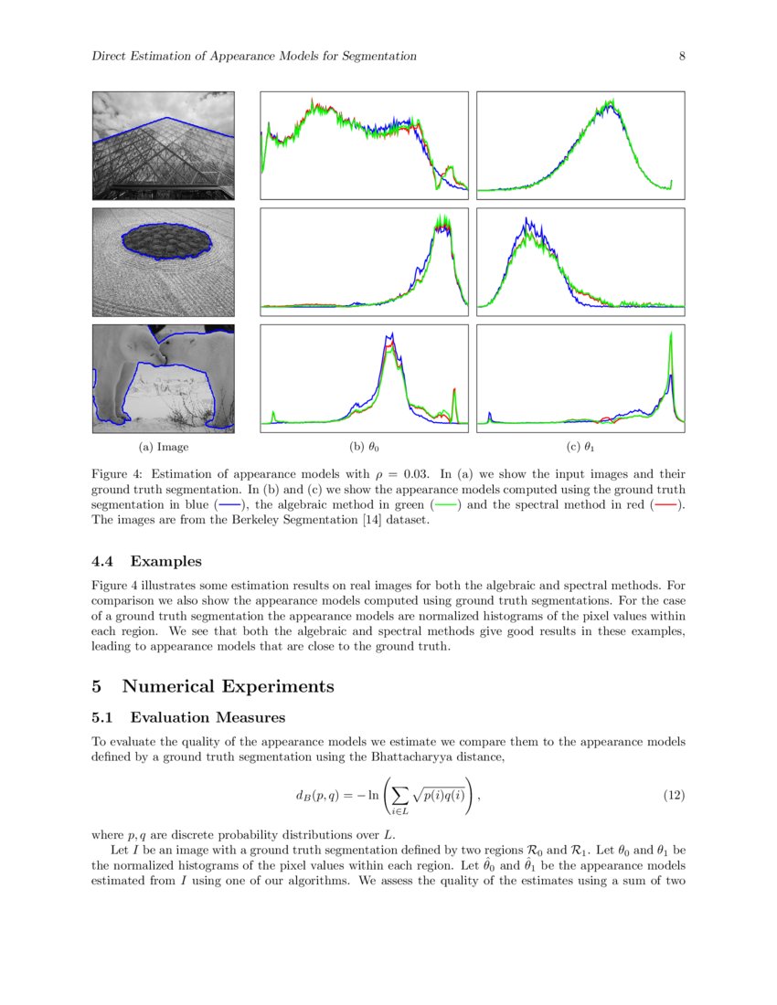Direct Estimation of Appearance Models for Segmentation | DeepAI