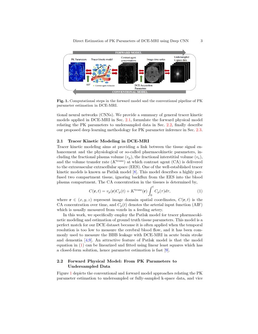 Direct Estimation of Pharmacokinetic Parameters from DCE-MRI using Deep ...
