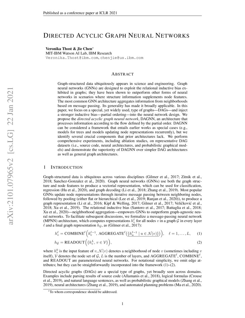 Directed Acyclic Graph Neural Networks | DeepAI