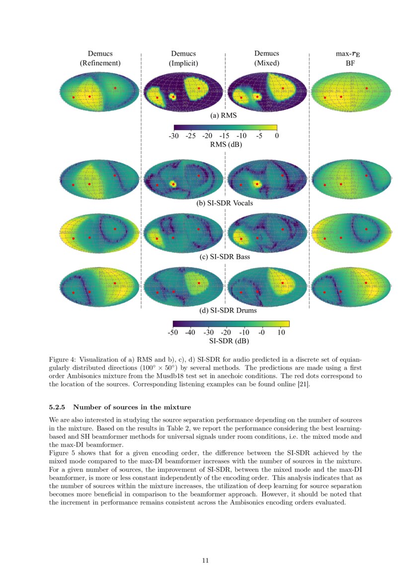 Direction Specific Ambisonics Source Separation with End-To-End Deep Learning | DeepAI