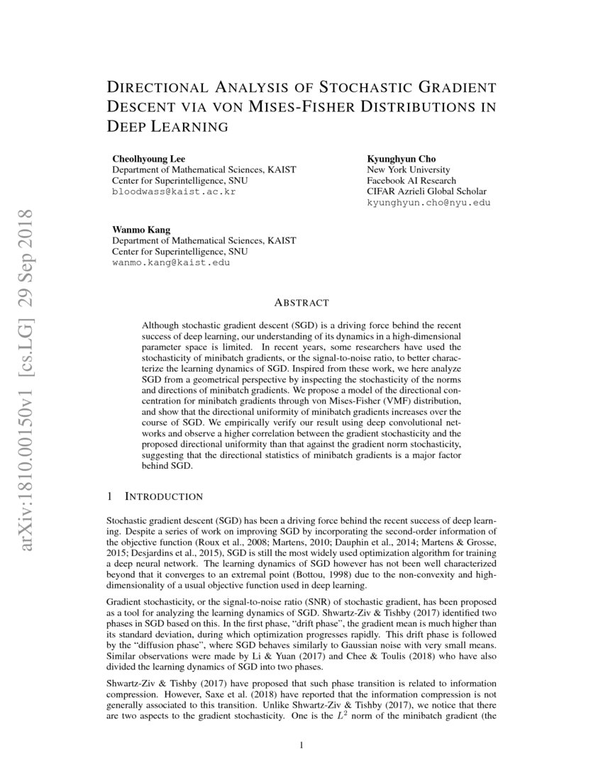 Directional Analysis of Stochastic Gradient Descent via von Mises ...