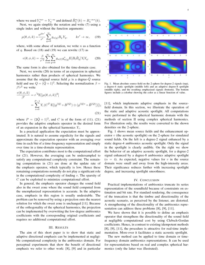 Directional emphasis in ambisonics | DeepAI
