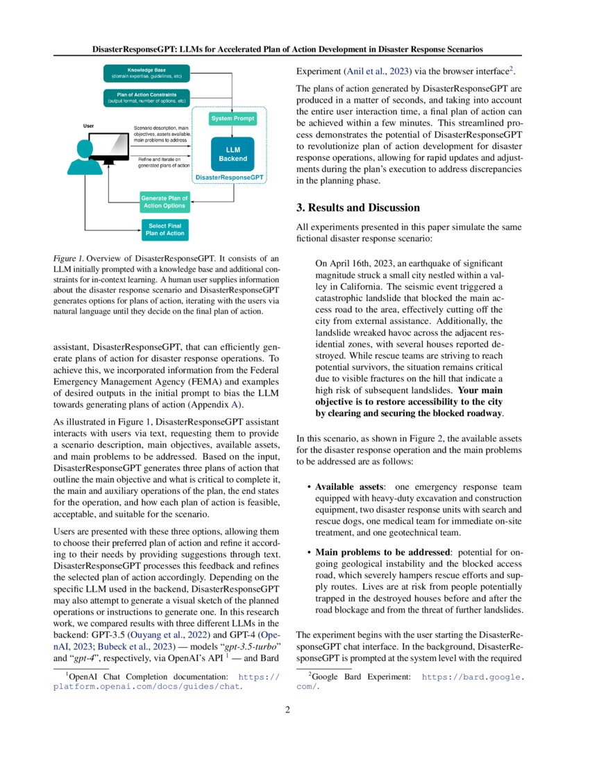 DisasterResponseGPT: Large Language Models for Accelerated Plan of ... DisasterResponseGPT: Large Language Models for Accelerated Plan of ...