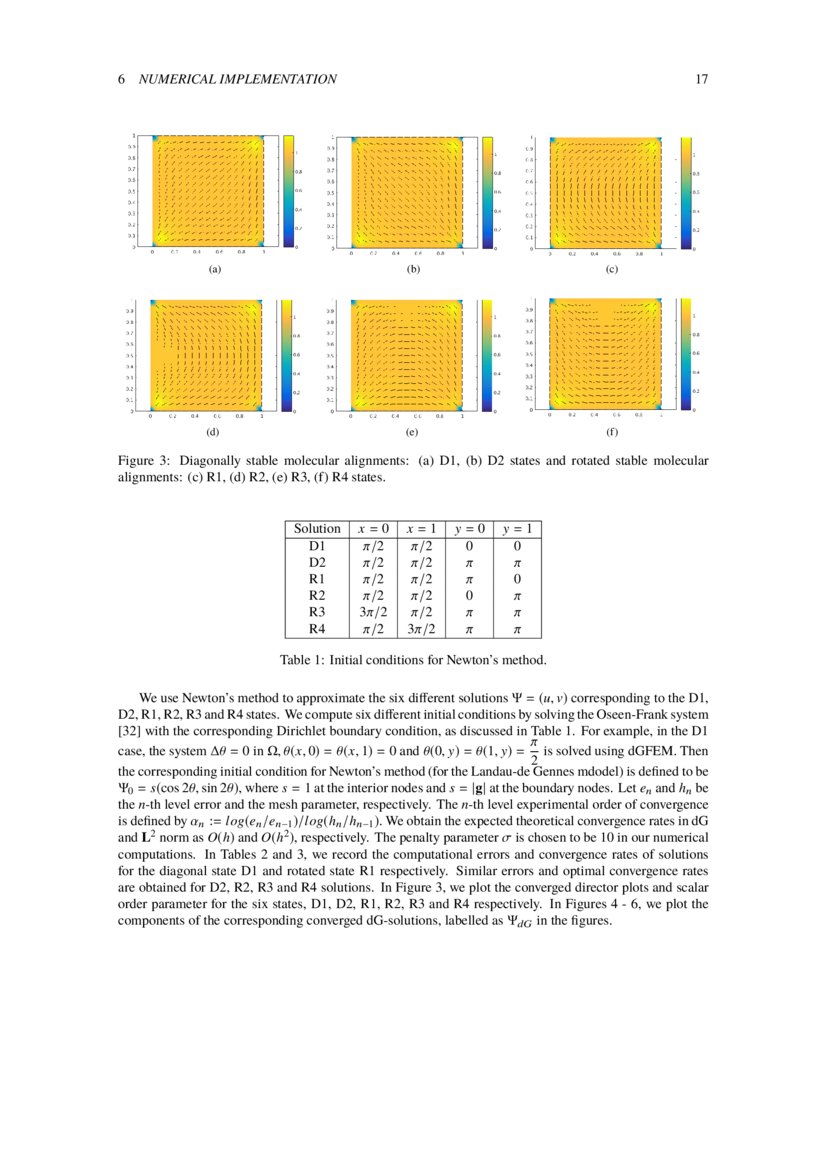 Discontinuous Galerkin Finite Element Methods For The Landau De Gennes
