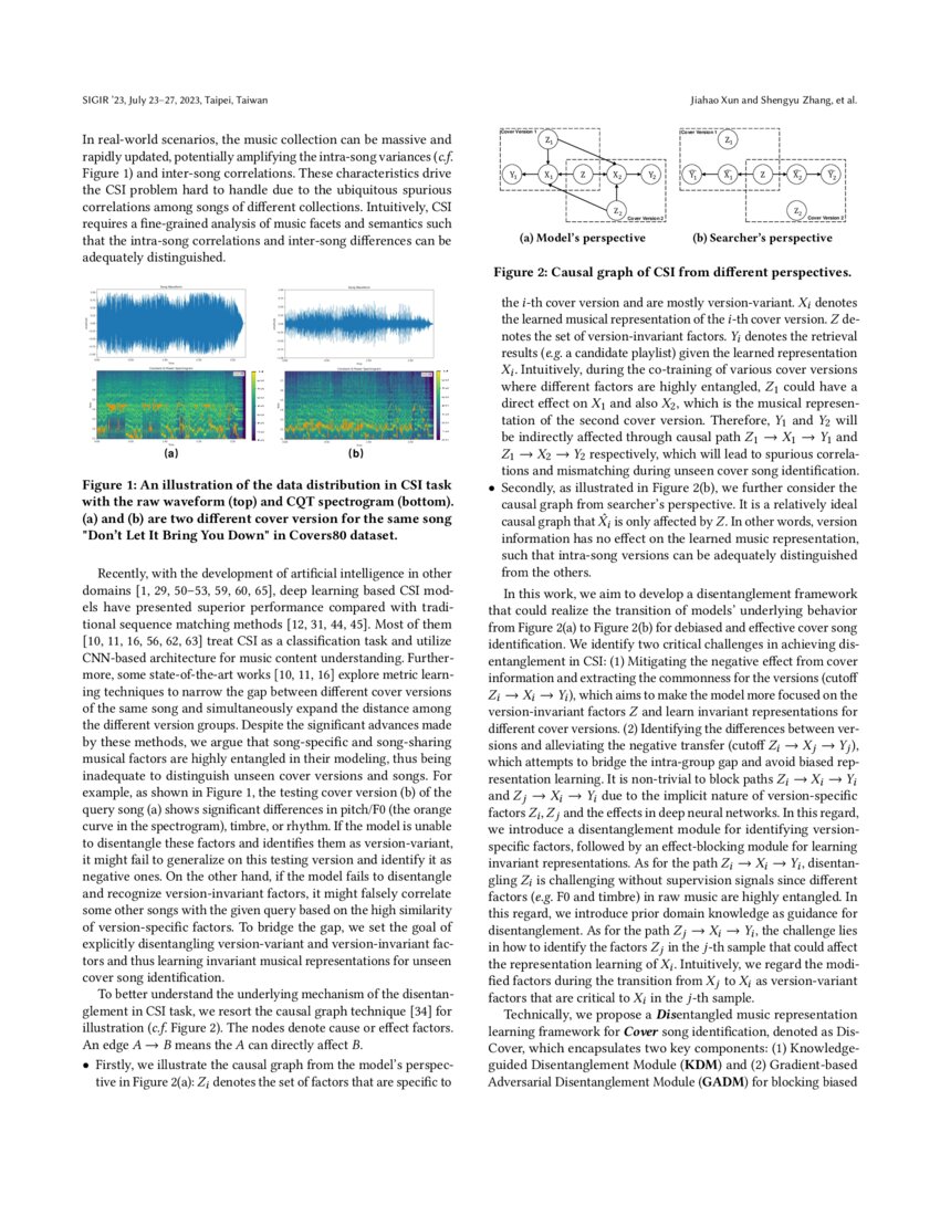DisCover: Disentangled Music Representation Learning for Cover Song Identification | DeepAI