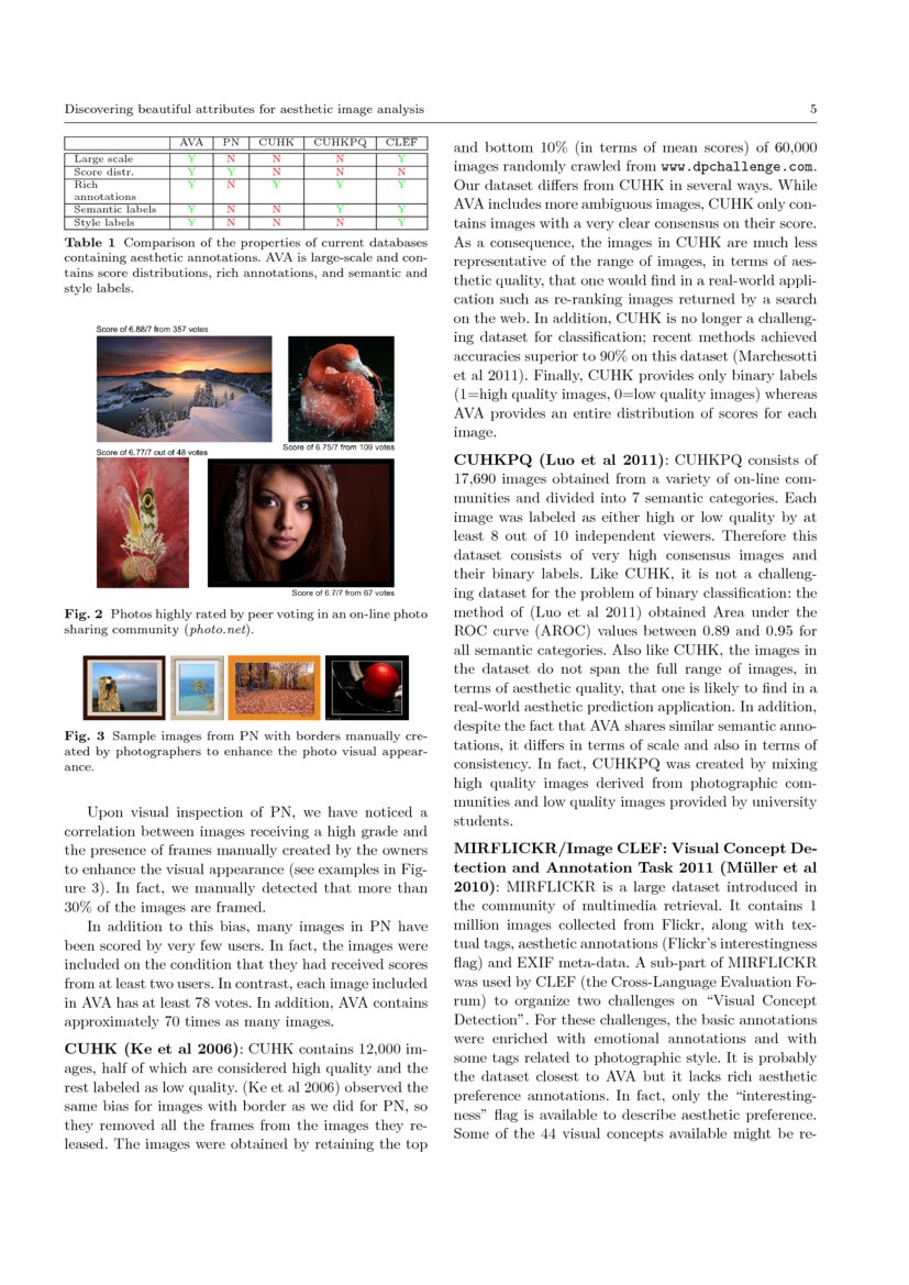 Discovering beautiful attributes for aesthetic image analysis | DeepAI