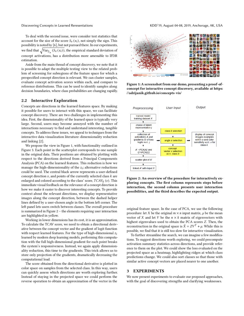 Discovering Concepts in Learned Representations using Statistical ...