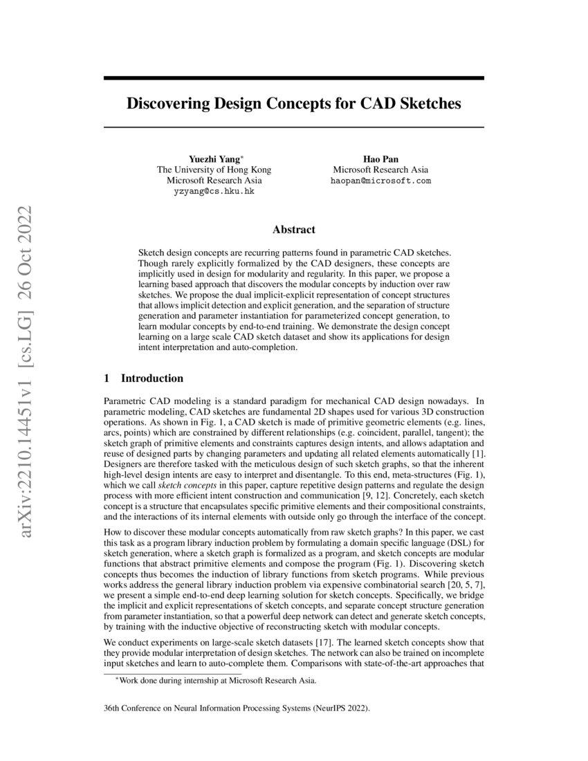 Discovering Design Concepts for CAD Sketches | DeepAI