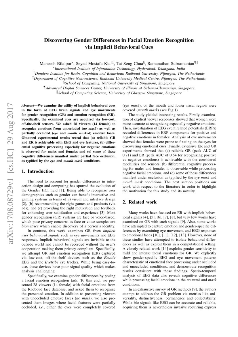 Discovering Gender Differences In Facial Emotion Recognition Via