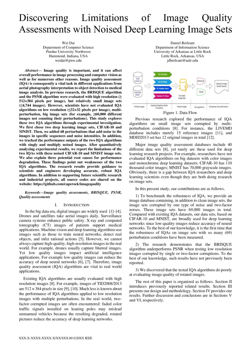Discovering Limitations of Image Quality Assessments with Noised Deep ...