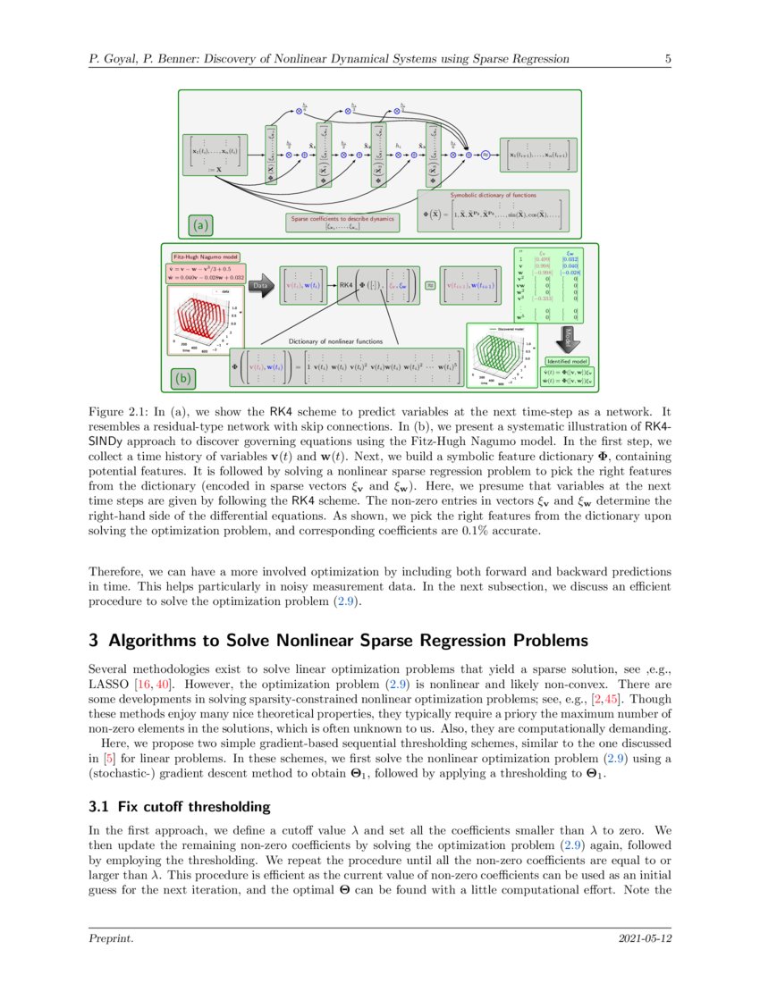Discovery of Nonlinear Dynamical Systems using a Runge-Kutta Inspired Dictionary-based Sparse ...