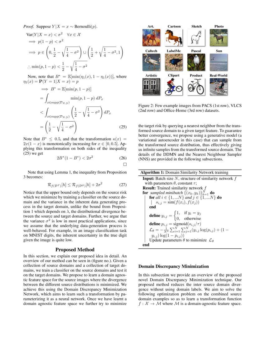 Discrepancy Minimization In Domain Generalization With Generative