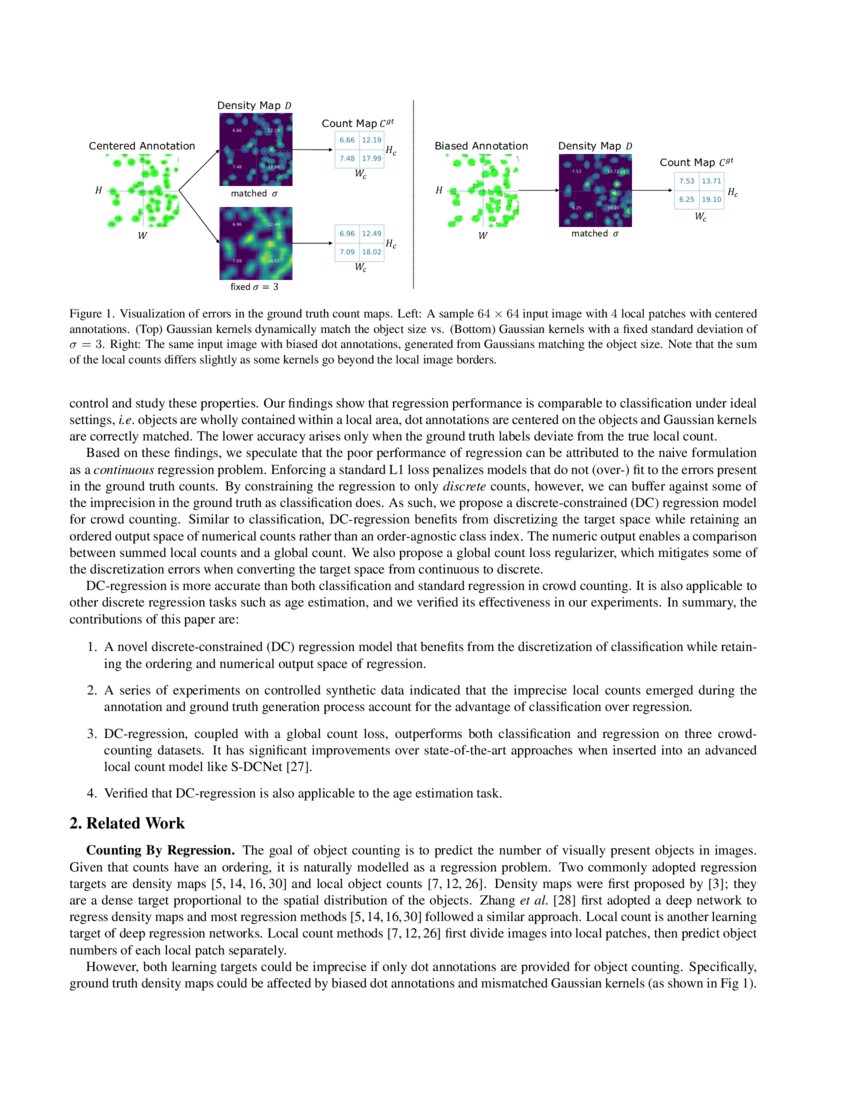 Discrete Constrained Regression For Local Counting Models Deepai