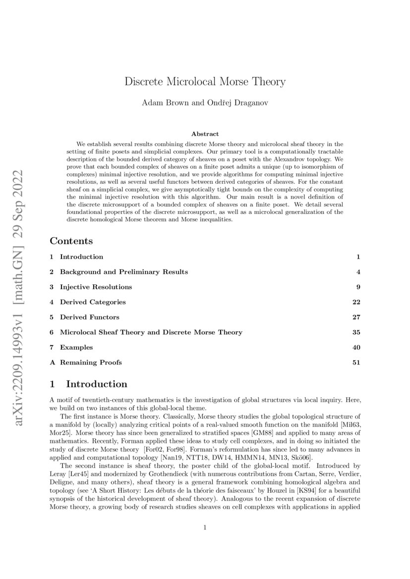 Discrete Microlocal Morse Theory | DeepAI Discrete Microlocal Morse Theory | DeepAI