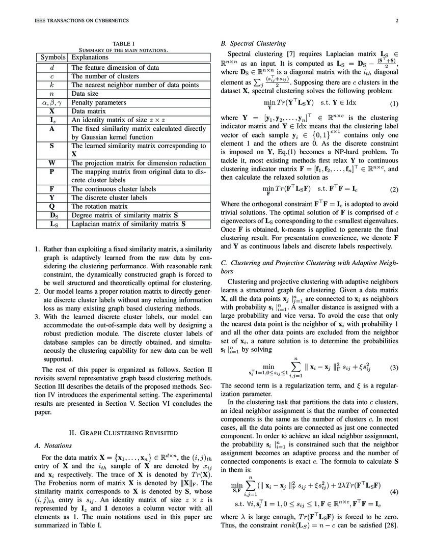 Discrete Optimal Graph Clustering | DeepAI