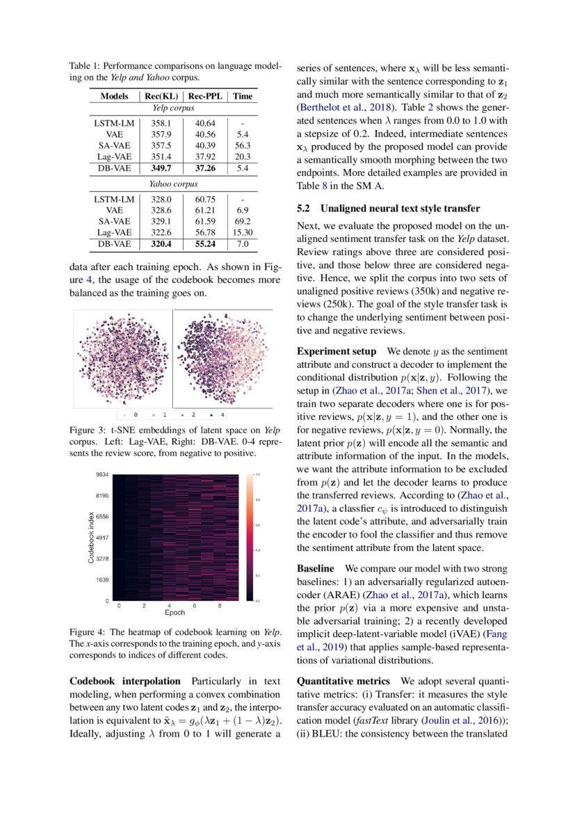 Discretized Bottleneck in VAE: Posterior-Collapse-Free Sequence-to ...