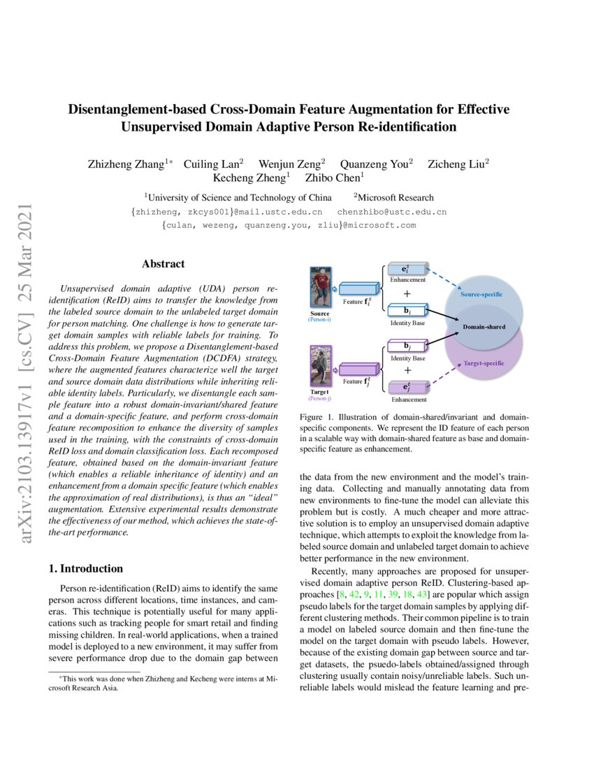Disentanglement Based Cross Domain Feature Augmentation For Effective