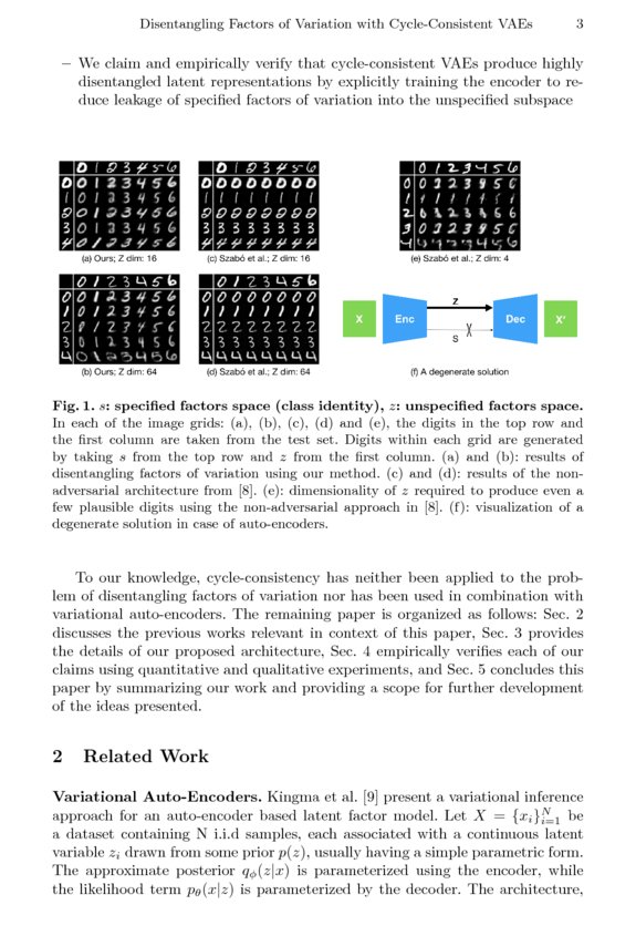 Disentangling Factors of Variation with Cycle-Consistent Variational Auto-Encoders | DeepAI