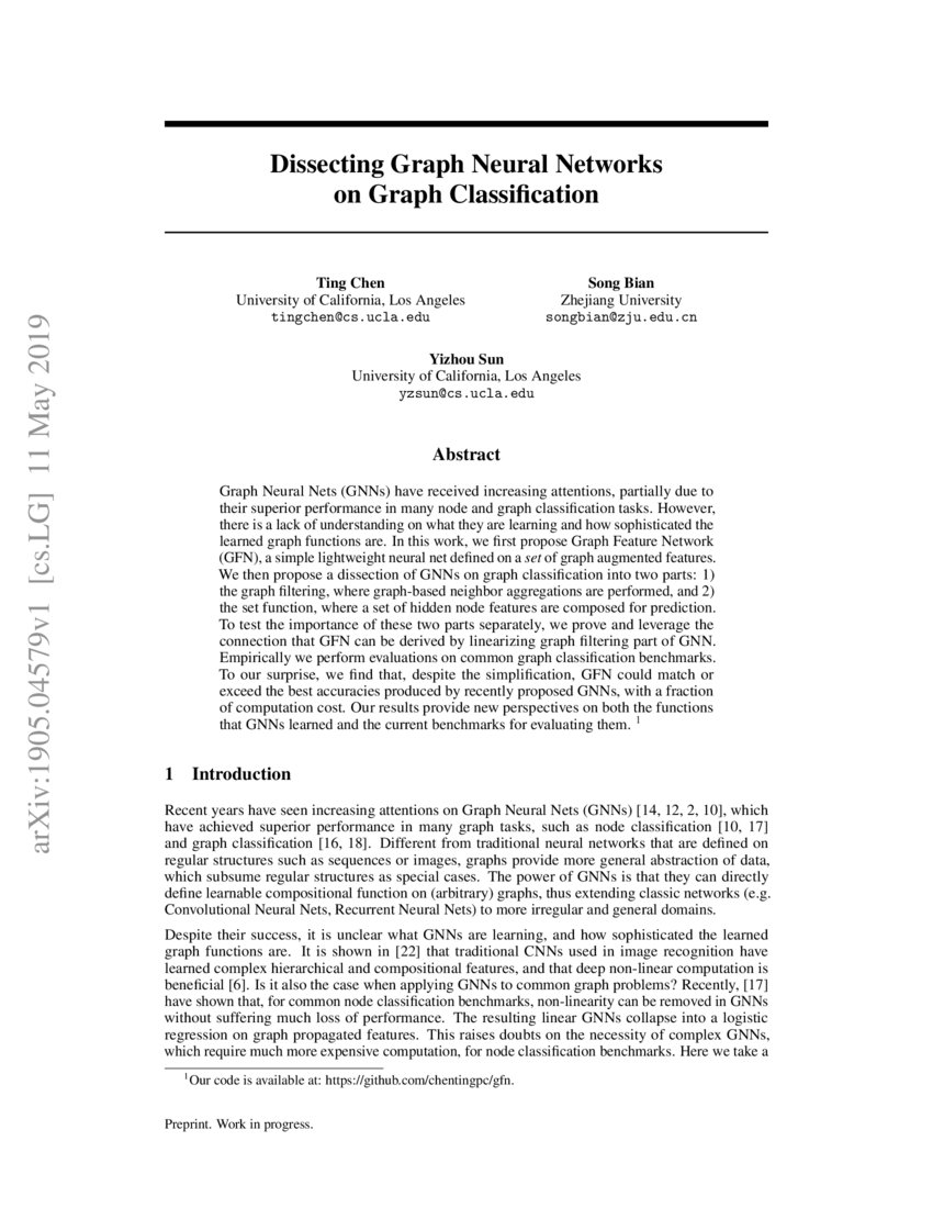 Dissecting Graph Neural Networks on Graph Classification | DeepAI