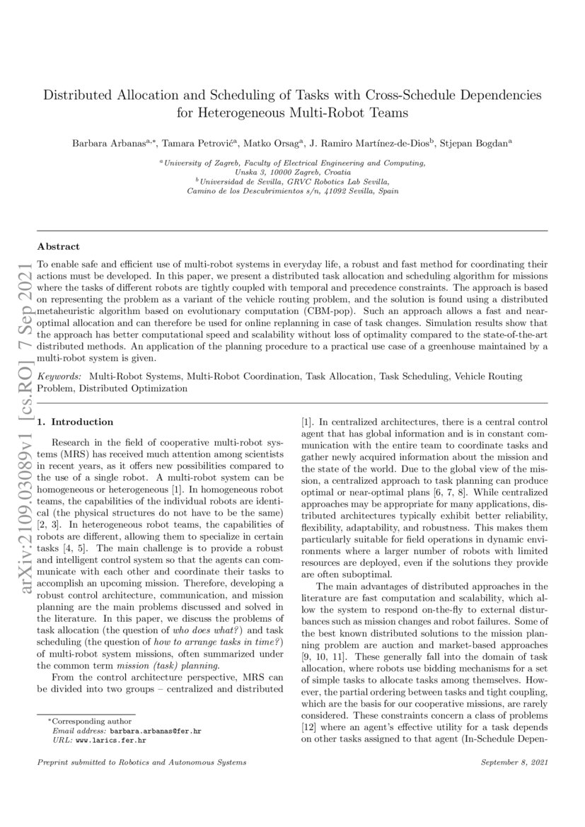 Distributed Allocation and Scheduling of Tasks with Cross-Schedule ...