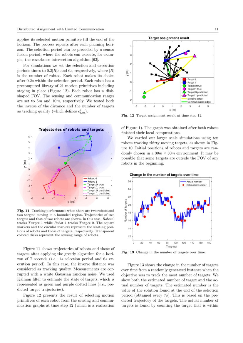 Distributed Assignment With Limited Communication For Multi Robot Multi Target Tracking Deepai 