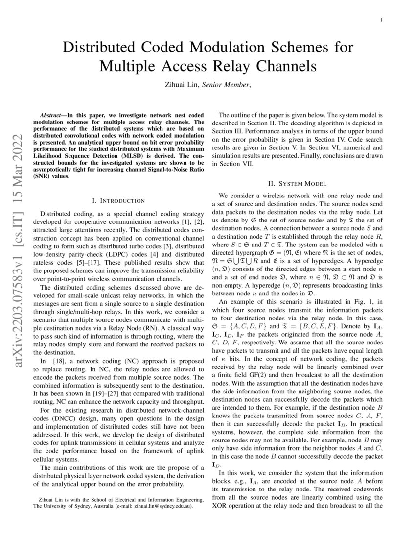 Distributed Coded Modulation Schemes for Multiple Access Relay Channels | DeepAI