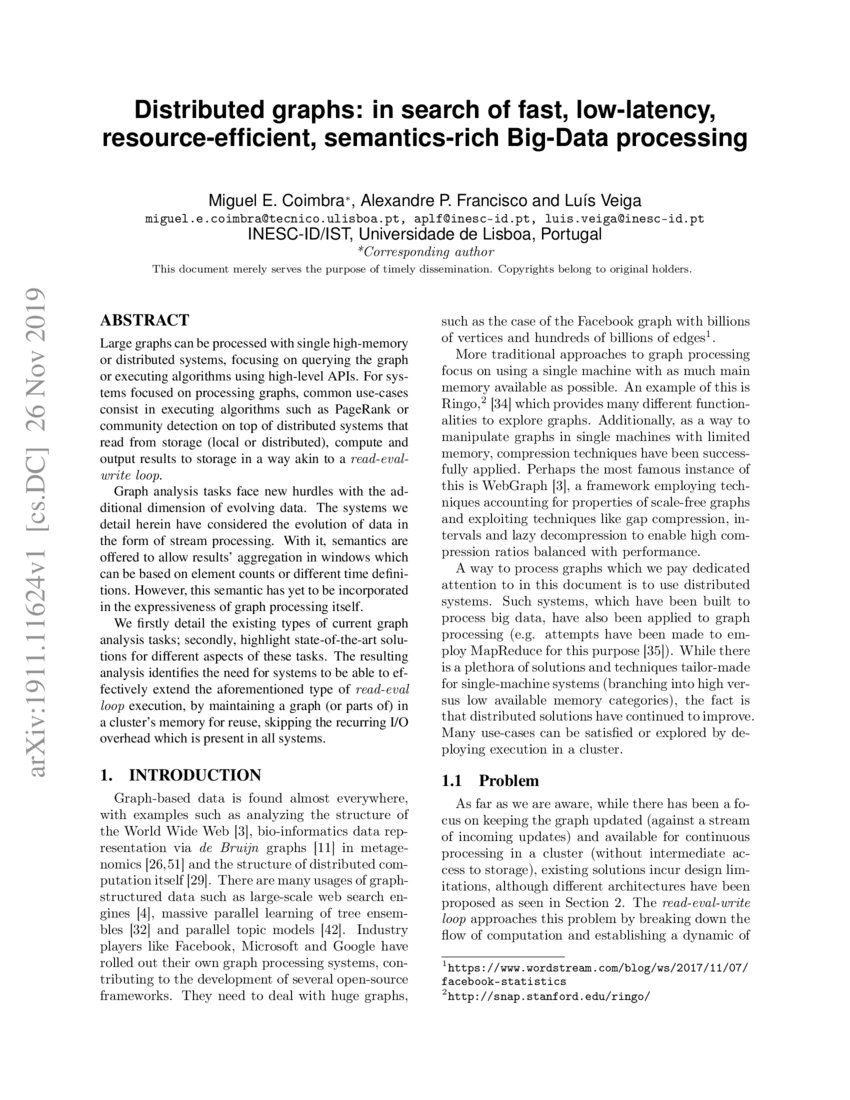 Distributed graphs: in search of fast, low-latency, resource-efficient ...