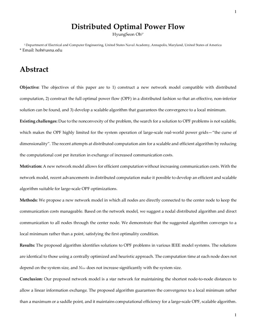 Distributed Optimal Power Flow Deepai