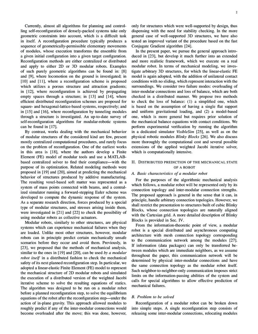 Distributed Prediction Of Unsafe Reconfiguration Scenarios Of Modular Robotic Programmable