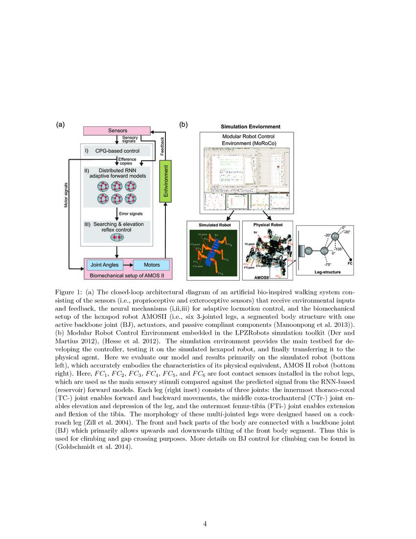 Distributed Recurrent Neural Forward Models with Synaptic Adaptation for Complex Behaviors of ...