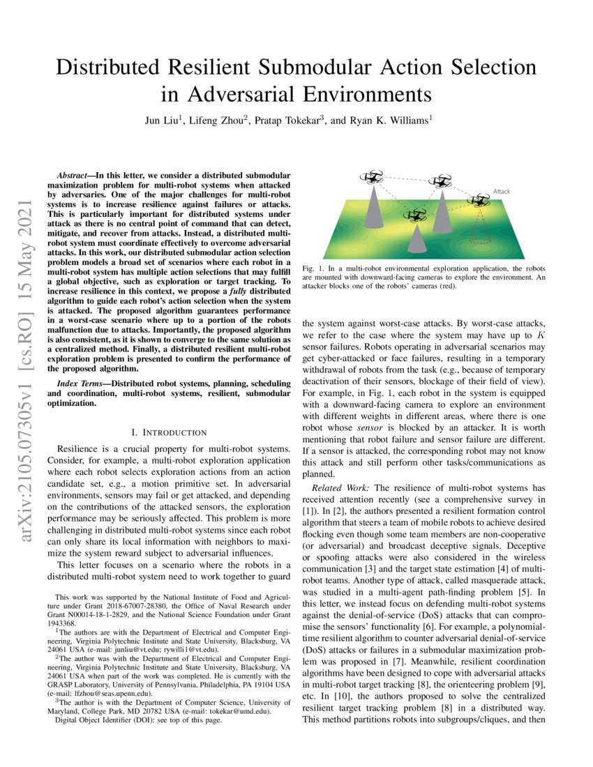 Distributed Resilient Submodular Action Selection In Adversarial Environments Deepai 