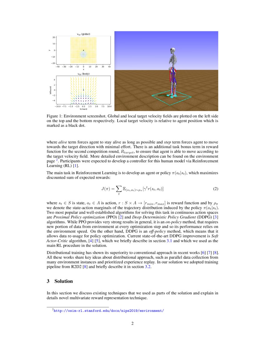 Distributed Soft Actor Critic With Multivariate Reward Representation