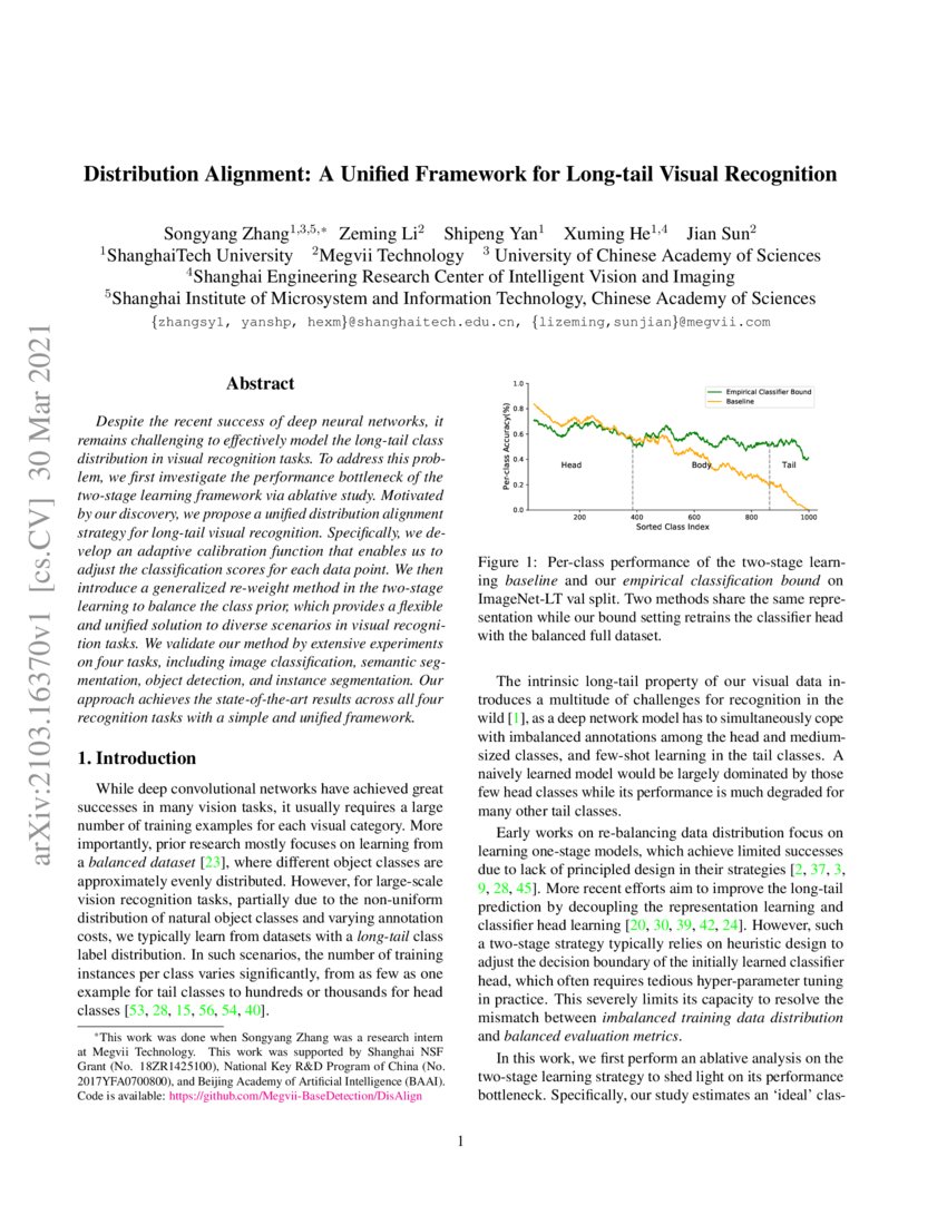 Distribution Alignment: A Unified Framework for Long-tail Visual ...