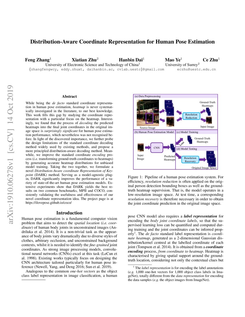 Distribution Aware Coordinate Representation For Human Pose Estimation