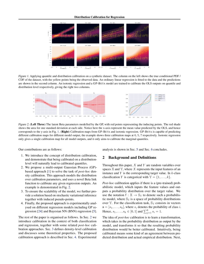 Distribution Calibration For Regression Deepai