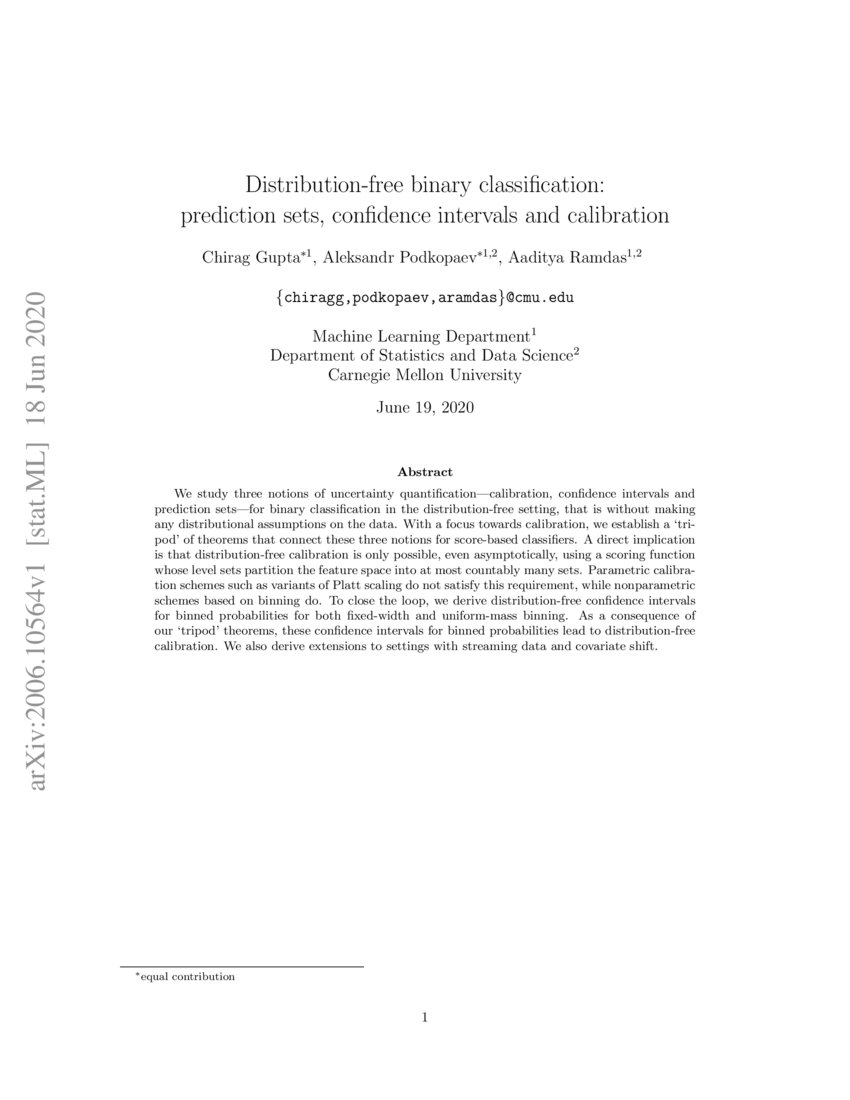 Distribution-free binary classification: prediction sets, confidence ...