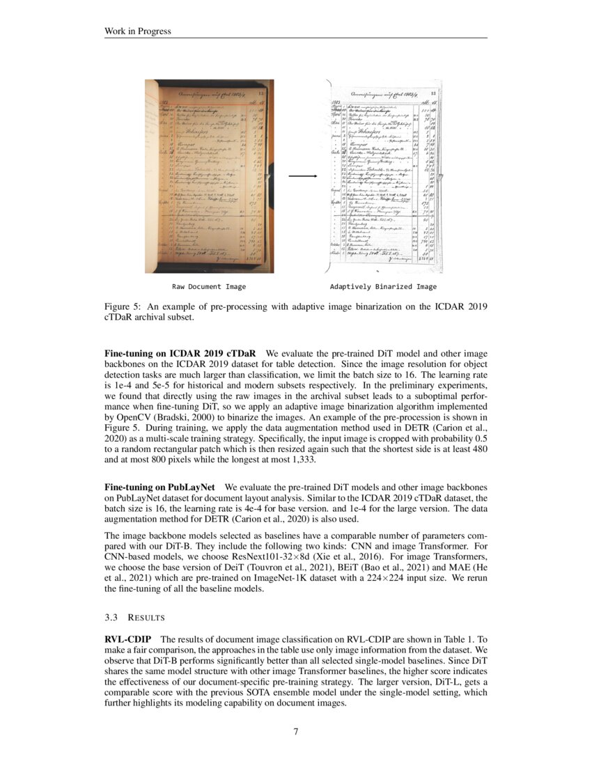 DiT: Self-supervised Pre-training for Document Image Transformer | DeepAI