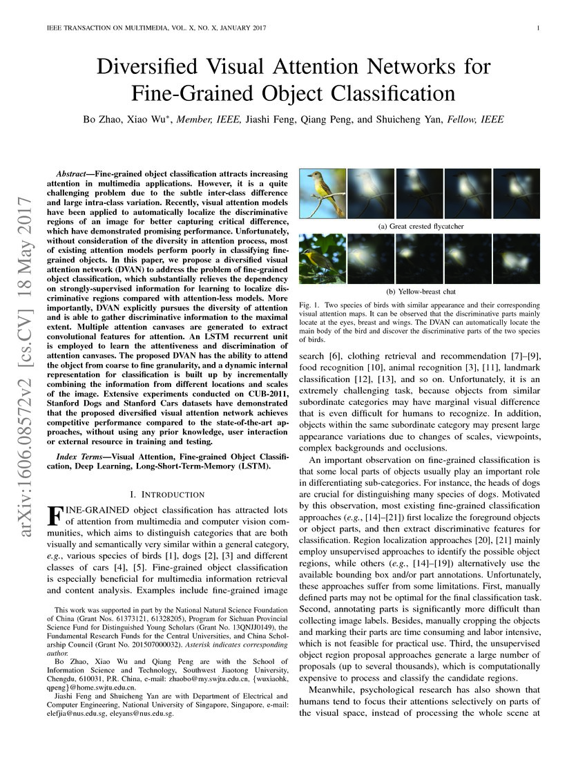 Diversified Visual Attention Networks For Fine Grained Object Classification Deepai 0250