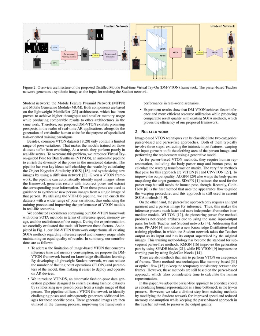 DM-VTON: Distilled Mobile Real-time Virtual Try-On | DeepAI