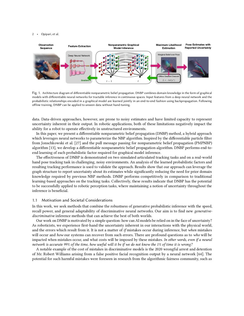 Dnbp Differentiable Nonparametric Belief Propagation Deepai