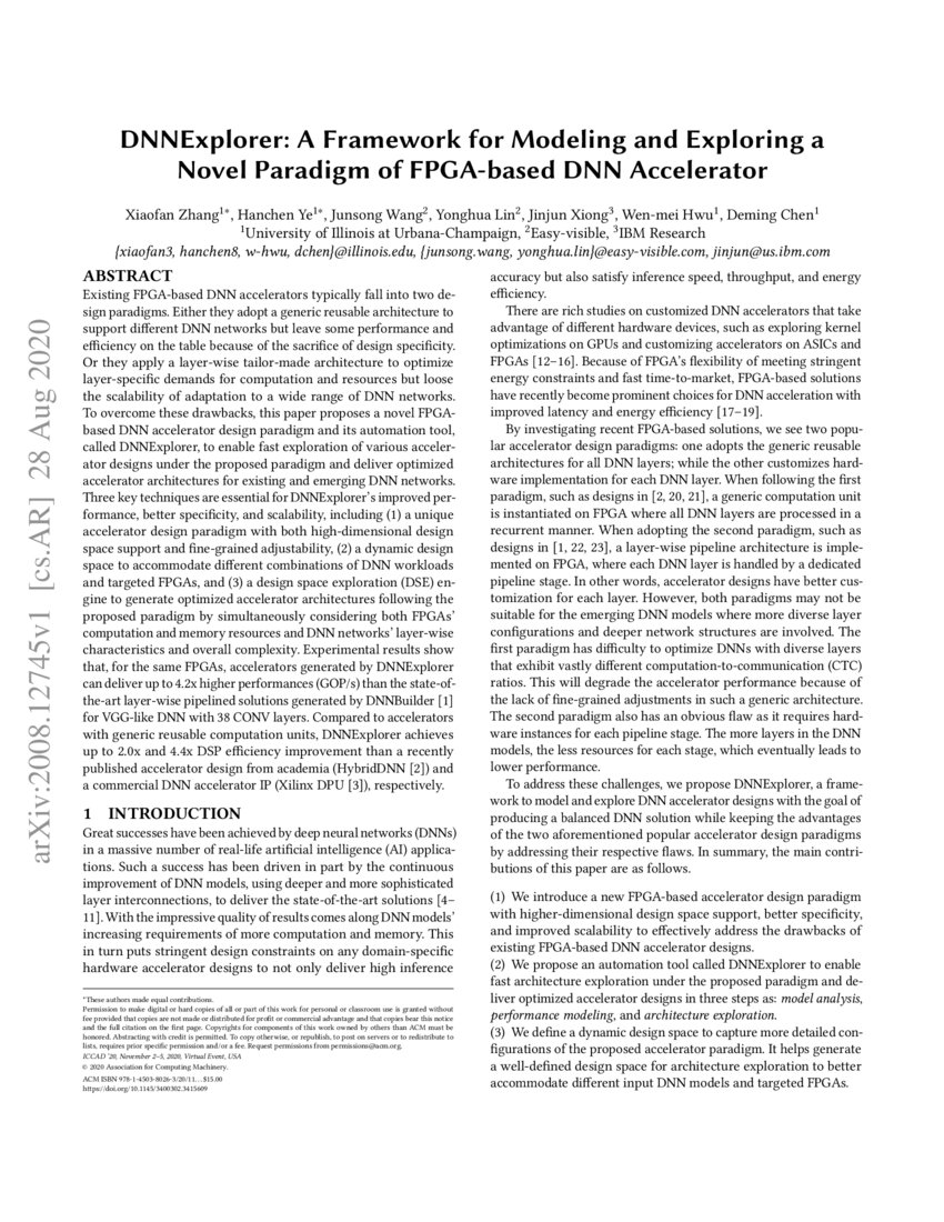 Dnnexplorer A Framework For Modeling And Exploring A Novel Paradigm Of Fpga Based Dnn